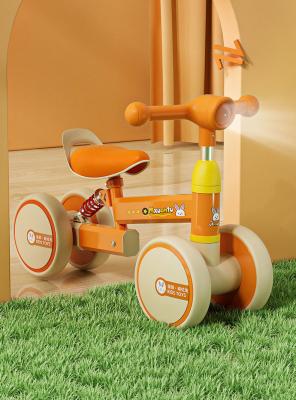 China Four Wheel Children's Stroller Handcart Learning Toy Push Bicycle with Metal Frame for sale