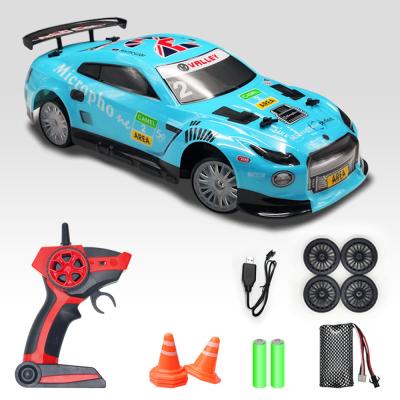 China 1 14 Ratio LED Light Remote Control Drift Car Electric Four-Wheel Drive Racing Car for sale