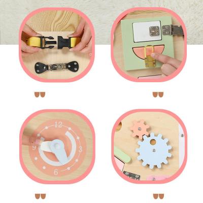 China Beech Wood Busy Board Montessori Wall Game Board Toy for Kids Memory and Thinking Training for sale
