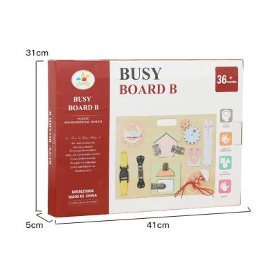 China Beech Wood Busy Board Montessori Wall Game Board Toy for Kids Memory and Thinking Training for sale