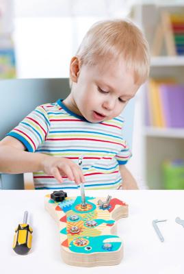 Cina I bambini imparano divertimento Montessori Educazione primaria Noce di legno Disassemblaggio e assemblaggio strumento in vendita