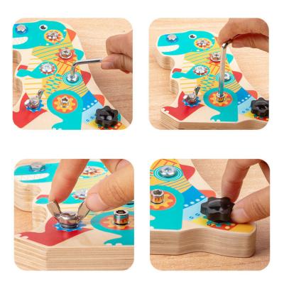 Cina I bambini imparano divertimento Montessori Educazione primaria Noce di legno Disassemblaggio e assemblaggio strumento in vendita