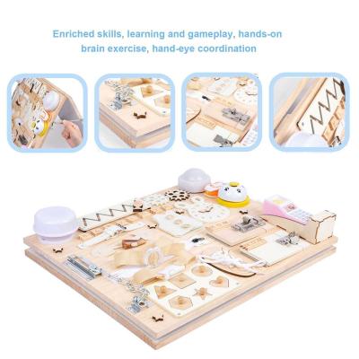 Cina Abilità di base per la vita Attività Tavola di legno Montessori per bambini piccoli Immagine mostrata in vendita