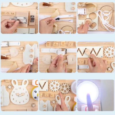 Cina Abilità di base per la vita Attività Tavola di legno Montessori per bambini piccoli Immagine mostrata in vendita
