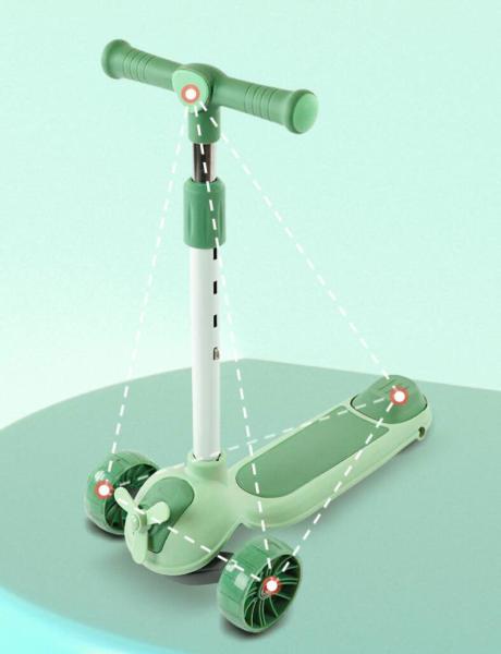 Quality Unisex Foldable Scooter for Kids Ages 3-12 Adjustable Height 3 Kick Max Load 200 for sale