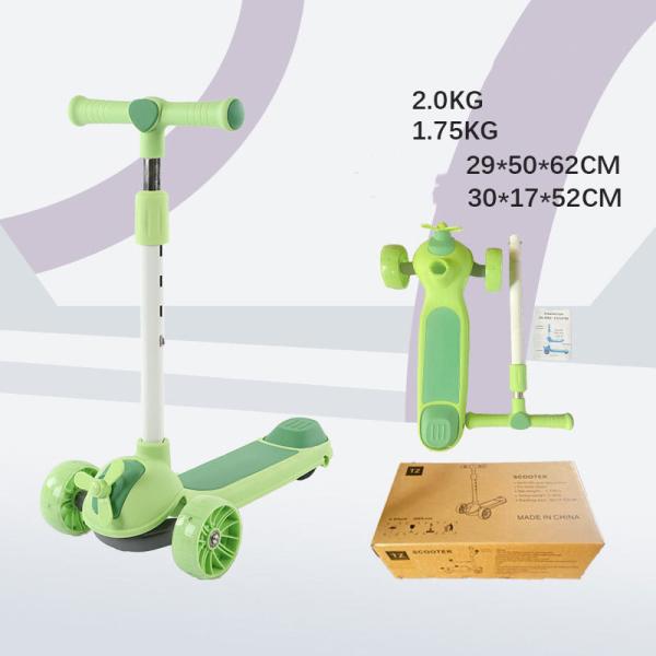 Quality Unisex Foldable Scooter for Kids Ages 3-12 Adjustable Height 3 Kick Max Load 200 for sale