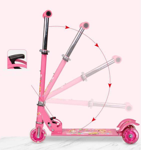 Quality Foldable Kick Scooter for Kids Ages 3-12 Adjustable Height Max Load 200 LBS for sale