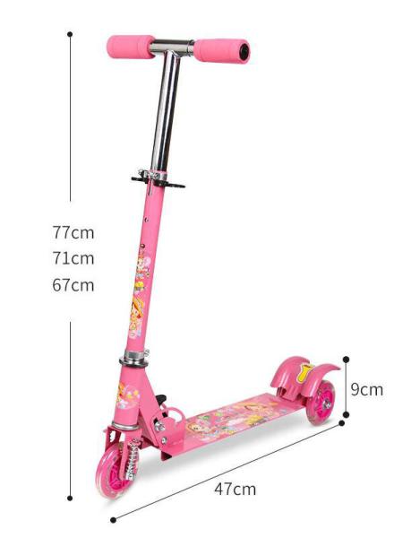 Quality Foldable Kick Scooter for Kids Ages 3-12 Adjustable Height Max Load 200 LBS for sale