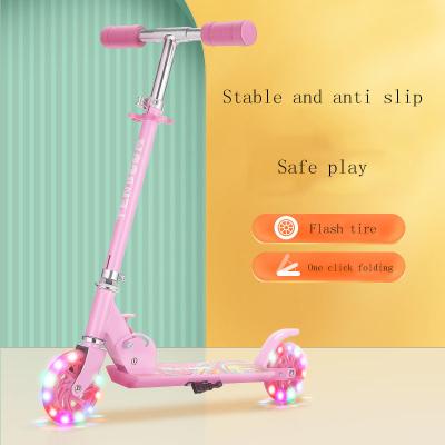 China Unisex Children's Scooter Lightweight Folding Double Wheel Scooter with Brakes Ride On Toy for sale