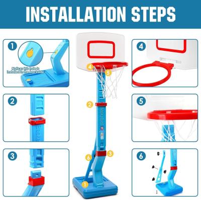 Cina Hoop portatile per bambini da basket per giochi all'interno e all'esterno di plastica in vendita