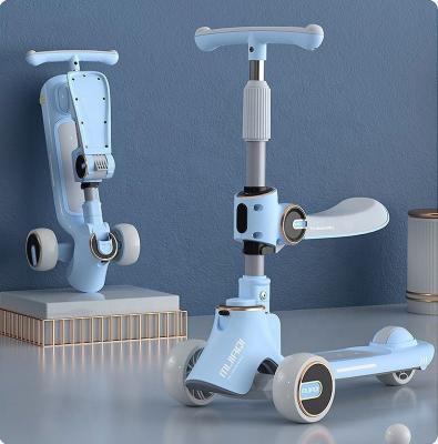 China Einstellbarer 3-Rad-Scooter für Kinder mit Klappsitz im Alter von 5 bis 7 Jahren zu verkaufen