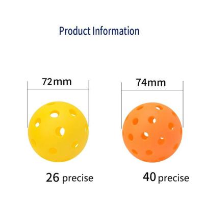 China 40 Löcher 74mm Tpe Elastische Pickleballs Sprungball Funktion für Ourdoor Sport Spielzeug zu verkaufen