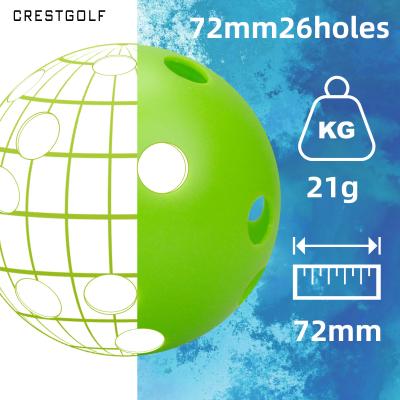 China 72mm 26 buracos EVA pickleball bolas Construção forte e vôo ideal para brincar ao ar livre à venda