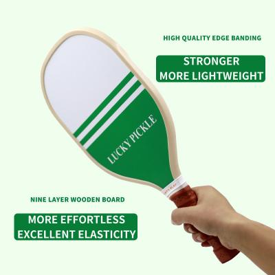 China Wooden Pickleball Paddles Set of 4 Rackets with Balls and Bag BASEBALL Style Equipment for sale