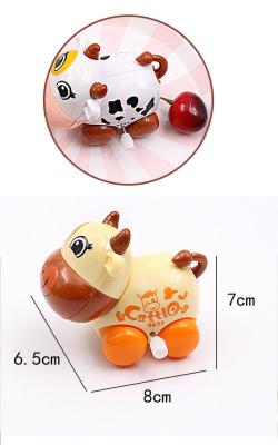 Cina PVC Wind Up Puzzle Pasqua Giocattoli per bambini Animali carini giocattolo mucca camminare saltare orologeria ingrosso regalo di compleanno festa favori in vendita