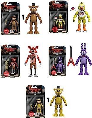 Cina Figure da collezione per giochi di cinque notti giocattoli serie di 5 pollici di Freddy Figure articolate in vendita