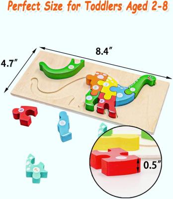 Cina Montessori Puzzle per bambini di legno per ragazzi Ragazze di età compresa tra 1-4 anni 6 confezioni Giocattoli di apprendimento animali in vendita