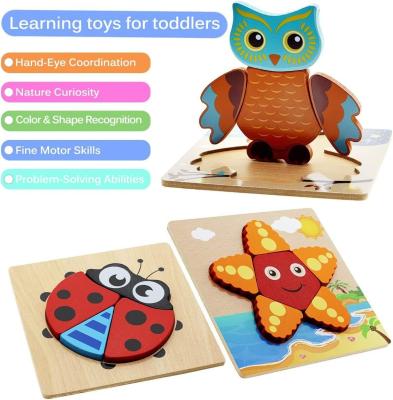 China 2 tot 4 jaar Leeftijdsbereik Houten puzzels voor peuters Educatieve leergeschenken voor peuters Te koop