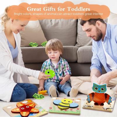 China 2 tot 4 jaar Leeftijdsbereik Houten puzzels voor peuters Educatieve leergeschenken voor peuters Te koop