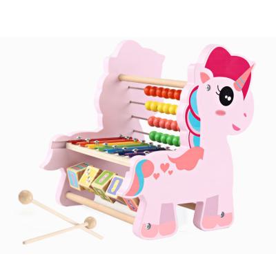 China Unisex Education Toy Wooden Puzzle Blocks with Hammering Pounding and Piano Functions for sale