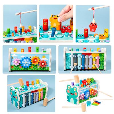 China Unisex Hammering Frog Puzzle Toy Children's Early Education Building Blocks Included for sale