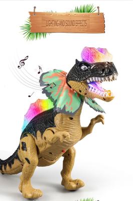 China Children's Electric Toy Double Crowned Dragon with Lights Chirping Walking Flapping Wings Items for sale