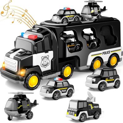 Cina Scala 1 18 Friction Toy Carrier Truck for Kids Fire Toys Ragazzi Ragazze Veicolo da trasporto in vendita