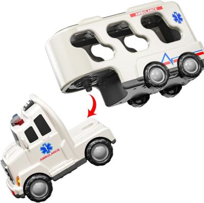 China Frictie Speelgoed stijl Noodreddingsvoertuig Peuter Truck Speelgoed Verjaardagscadeautjes voor meisjes 3-9 jaar Te koop