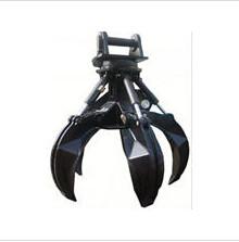 China excavator parts 5 Teeth Hydraulic rotating Grapple orange peel grab for excavator for sale