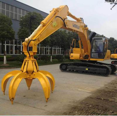 China Orange peel grab bucket excavator rotating hydraulic grab for sale