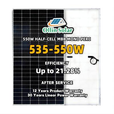 中国 産業および商業のための550Wのモノラル/モノクリスタルPV Percの太陽電池のパネル 販売のため