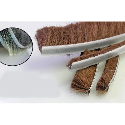 China 9mm x 23mm home door window weather wind seal brush self adhesive weather strip for sale