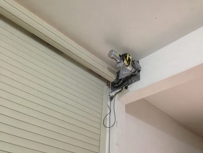 Double Layer Extruded Aluminum Rolling Shutter installed in commercial setting