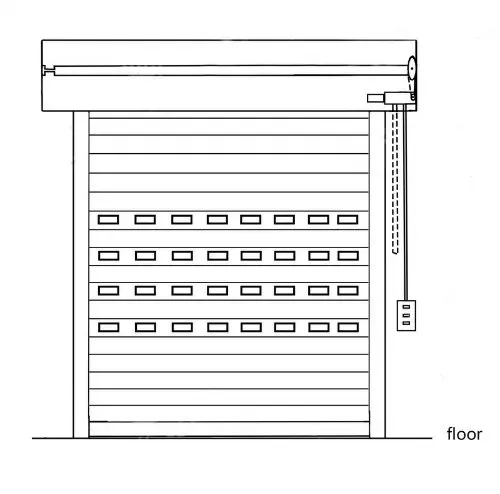 Automatic Roller Shutter Door in operation