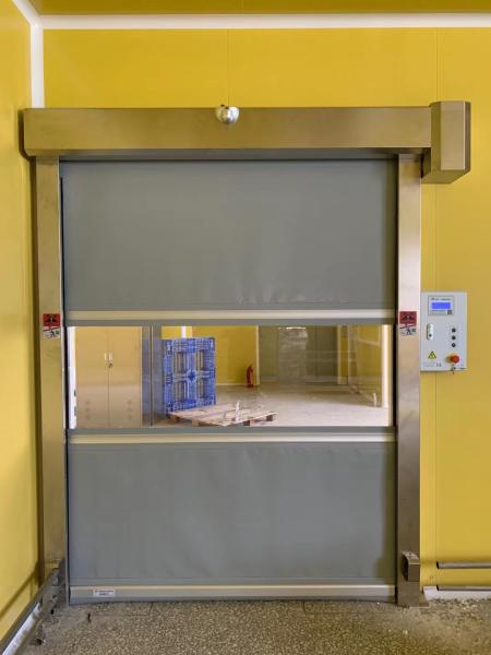 Fermeture à rouleaux industrielle isolée à grande vitesse, porte à fermeture rapide de haute sécurité