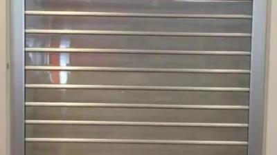 China Double Layer Aluminum Alloy Power Driven Soundproof Automatic Garage Door and Security Roller Shutter for sale