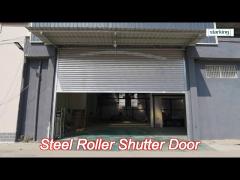 0.8mm Thickness Slat Standard Electric Gate External Steel Shutter Industrial Roller Doors