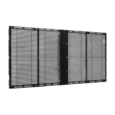 China High Performance Indoor Electronic Grille Advertising Screen Transparent Grille Screen for sale