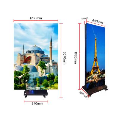China High Performance Indoor Advertising Digital LED Screen Foldable LED Display Poster Digital Screen for sale