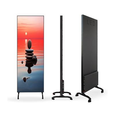 China Good Price Customized Dust-Proof Floor Stand Poster LED Screen Folding LED Poster Screen for sale
