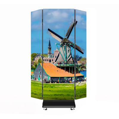 China Folding Indoor Vertical Digital Touch Screen Display Floor Standing LED Poster Screen for sale