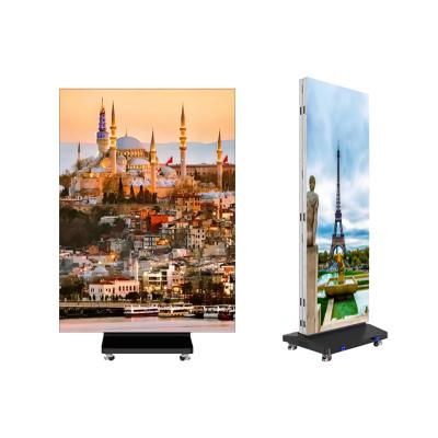 China Digital Poster LED Screen Vertical Mobile Stand Waterproof Advertising LED Screens for sale