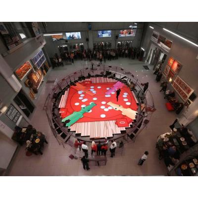 China Built-in Sensing Chip 3d Intelligent Floor Screen LED Floor Tile Screen Interactive Sensing Floor Screen for sale
