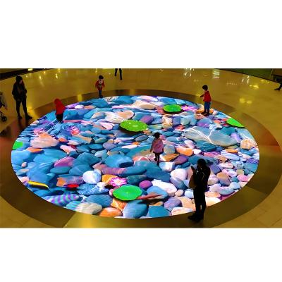 China Floor LED Video Wall  Interactive Floor Dancing Screen Ground Round LED Floor Dance Screens LED Display Screen for Sale for sale