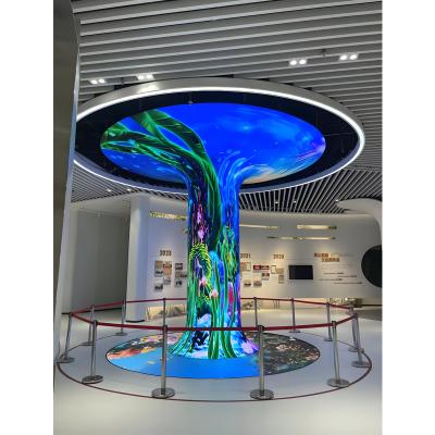 China Hot Sale P4 Flexible LED Screen Customized Screen Advertising Display Video Player Flexible Curved LED Display for sale