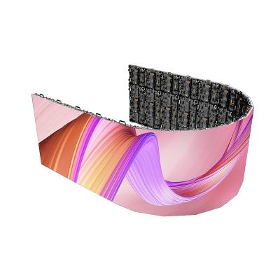 China Full Color LED Soft Screen Indoor High Definition Large Screen Creative Display Curved Electronic Advertising Screen for sale