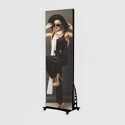 China LED advertising machine, P2.5 mall screen, foldable vertical advertising machine display screen for sale