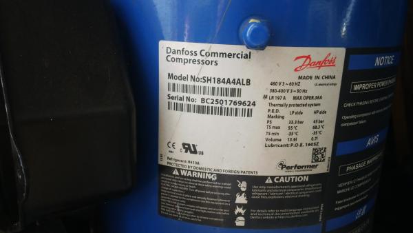 Quality SH184A4ALB Piston Type Compressor Scroll Refrigeration Compressors 380 - 460v CE for sale