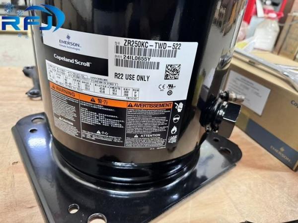 Quality ZR250KC-TWD-522 Copeland Hermetic Scroll Compressor Refrigerent R22 for sale