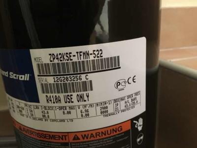 China Controles de refrigeração do compressor AC 3.4hp Compressor doméstico Copeland ZP42KSE-TFM à venda